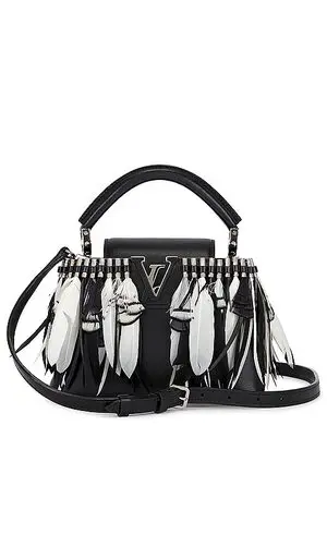 FWRD RENEW Louis Vuitton Feather Capucines Bb Handbag - Black