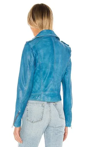 LAMARQUE Donna Leather Jacket - Blue