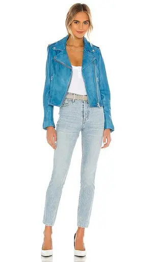 LAMARQUE Donna Leather Jacket - Blue