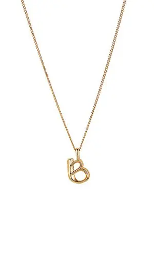 Jenny Bird Monogram Pendant Necklace - Metallic Gold