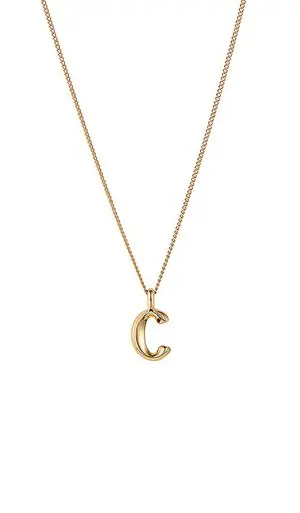 Jenny Bird Monogram Pendant Necklace - Metallic Gold
