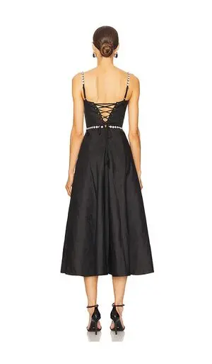 V. CHAPMAN Cora Corset Midi Dress