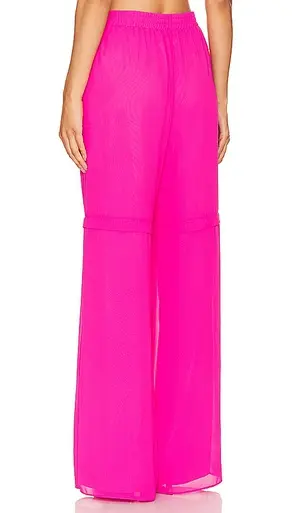 Amanda Uprichard Sarasota Wide Leg Trousers - Fuchsia