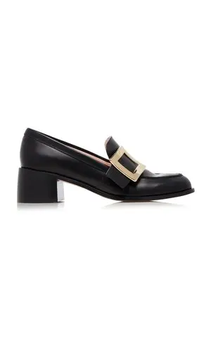 ROGER VIVIER Viv Rangers" Buckled Leather Loafers - Black