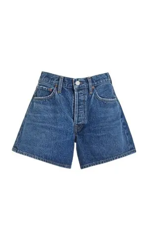 AGOLDE Parker Long Denim Shorts - Medium Wash