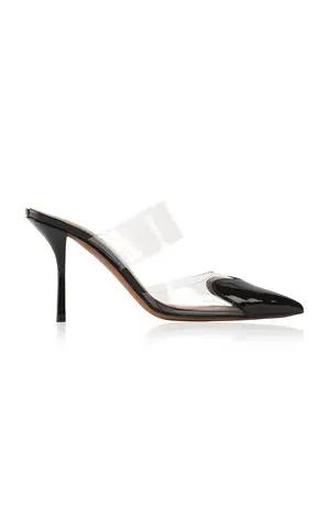 Alaïa Le Cœur Pvc And Leather Mules - Black