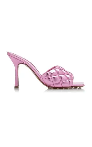 Bottega Veneta Padded Reflection Matelassé Mules - Pink