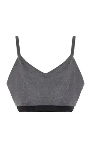 Miu Miu Layered Wool-cashmere Crop Top