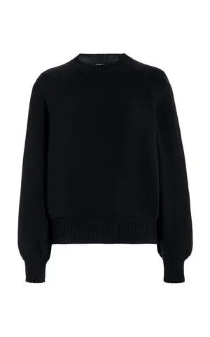 HIGH SPORT Crewneck Cotton Sweater - Black