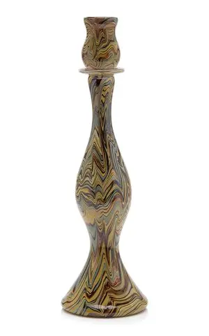 MODA DOMUS Calcedonio Glass Candlestick - Neutral