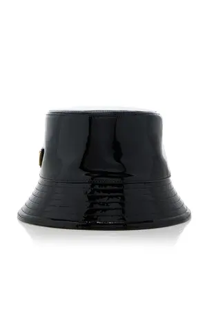 Prada Patent Leather Bucket Hat - Black