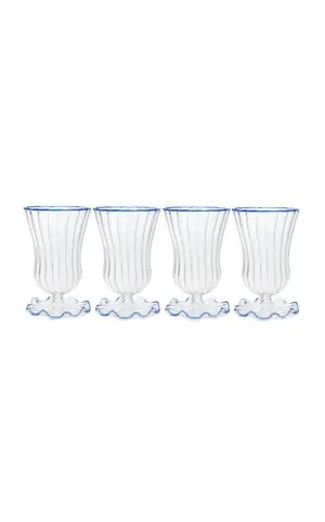 MODA DOMUS Set-of-four Water Glasses - Blue