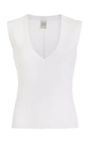 FLORE FLORE Flore Flore Dewi Cotton V-Neck Tank Top