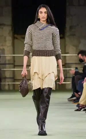 Bottega Veneta Wool Zigzag Knit Pullover - Multi