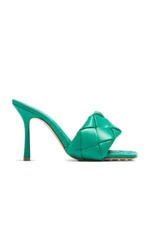 Bottega Veneta Bottega Veneta The Lido Intrecciato Leather Sandals Turquoise