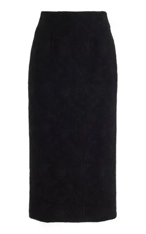 Mara Hoffman Maeve Organic Cotton Jacquard Midi Skirt - Black
