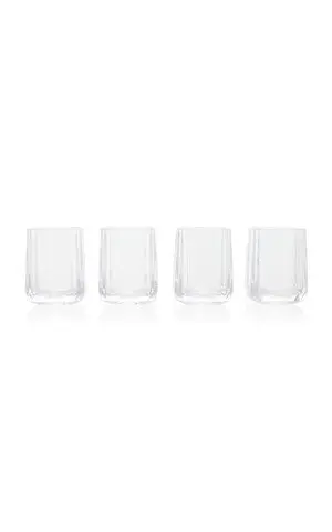 Tiffany & Co. Facet Set-of-four Crystal Shot Glasses - Clear