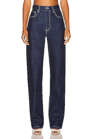 EB DENIM High Rise Straight Jeans - Midnight