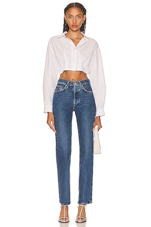 AGOLDE Lana Mid Rise Straight Jeans