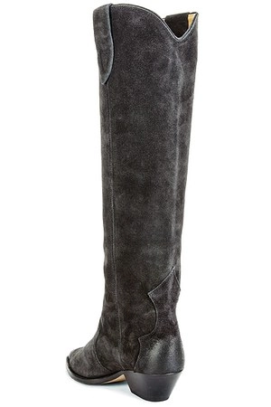 Isabel Marant Étoile Denvee Suede Boot - Faded Black
