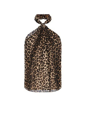 Saint Laurent Print Marcel Cravate Top