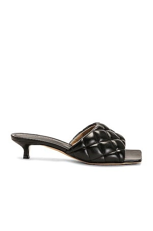 Bottega Veneta Quilted Padded Mule Sandal - Black