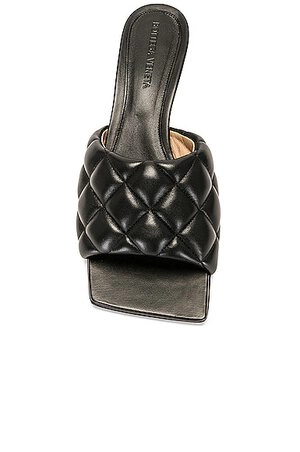 Bottega Veneta Quilted Padded Mule Sandal - Black