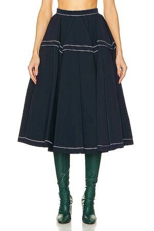 Bottega Veneta Tech Nylon Skirt - Navy