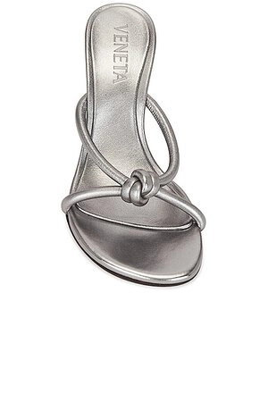 Bottega Veneta Metallic Knot Detail Mule Sandals