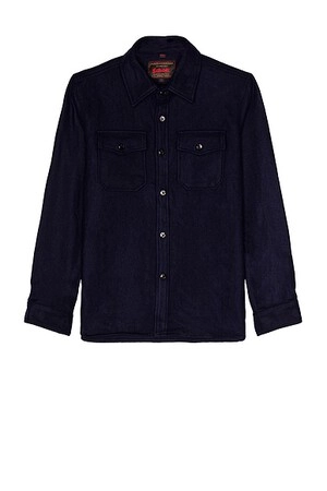 SCHOTT Cpo Wool Shirt - Blue