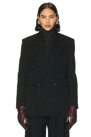 Bottega Veneta Oversized Double Breasted Blazer - Black