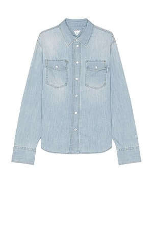 Bottega Veneta Bleached Light Denim Shirt