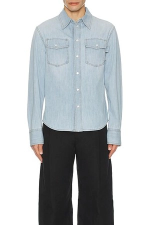 Bottega Veneta Bleached Light Denim Shirt