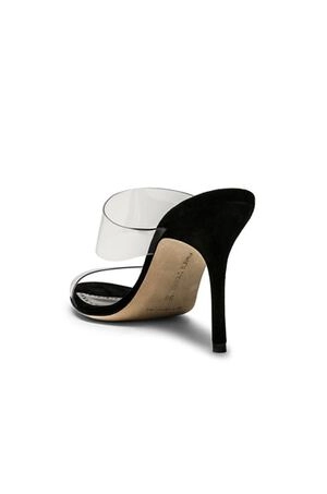 Manolo Blahnik Pvc Scolto 90 Sandal - Black
