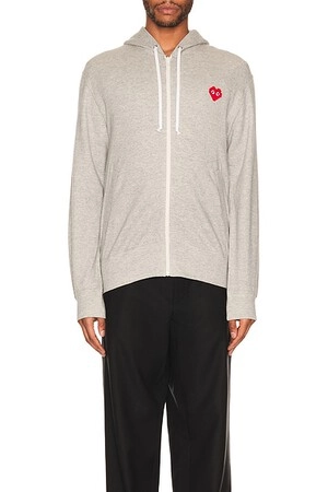 Play Comme Des Garcon Invader Zip-up Hoodie