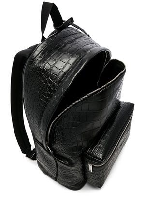 Saint Laurent City Backpack In -embossed Leather