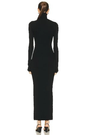 Eterne Long Sleeve Turtleneck Maxi Dress