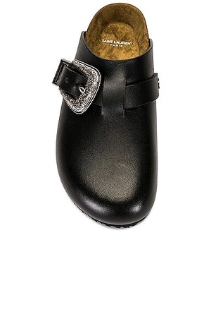 Saint Laurent Jimmy Clog Mules With Buckle Detail