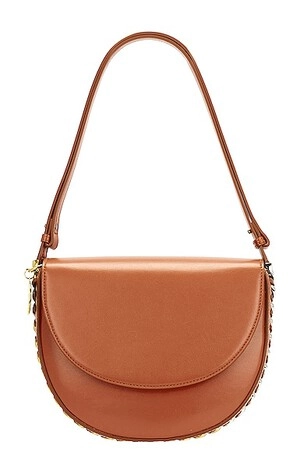 Stella McCartney Medium Frayme Flap Shoulder Bag - Brick