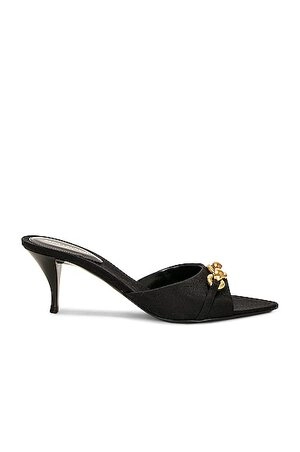 Saint Laurent Buckled Mule Sandal - Nero