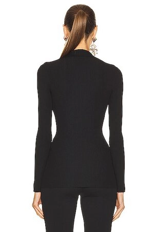 Saint Laurent Ribbed V-neck Sweater