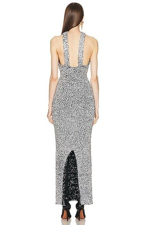 Alaïa Metallic Halter Neck Gown