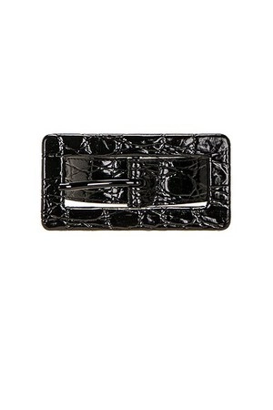 Saint Laurent Embossed Leather Belt - Nero