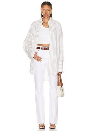 AGOLDE Cropped Poppy Tank - White