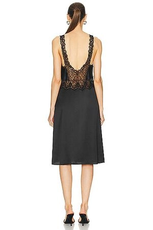 Saint Laurent Satin Lace Dress