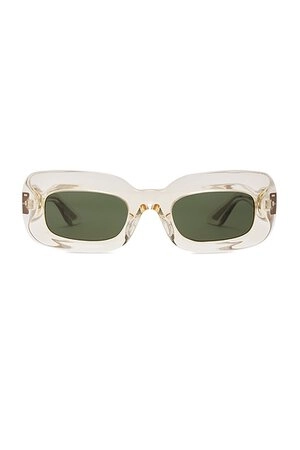Oliver Spencer X Khaite 1966c Rectangle Sunglasses - Transparent Yellow