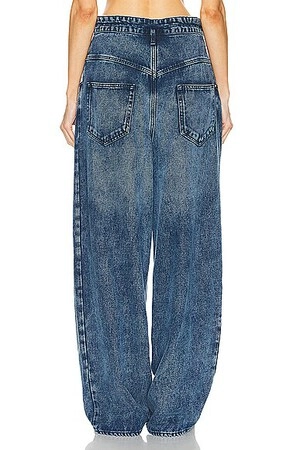 Isabel Marant Étoile Jordy Baggy Wide Leg Jeans - Light Blue