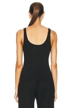 LESET Laura Scoop Neck Tank Top - Black