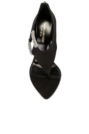Saint Laurent Embellished Silk Sandals