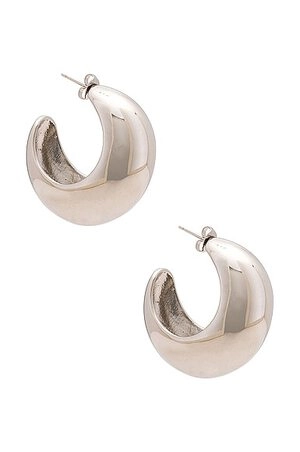 Isabel Marant Étoile Tone Brass Hoop Earrings - Silver